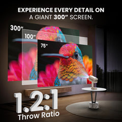 Atom 4X Plus Android Projector with Live TV | 1080p, 400 ISO, WiFi 6 ...